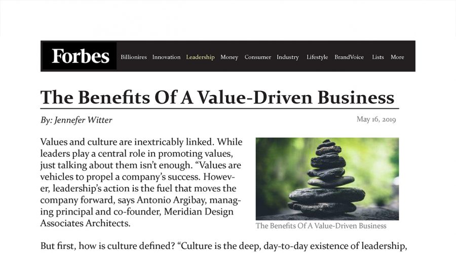 The Benefits of a Value Driven Business | Forbes - meridiandesign.com